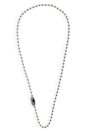 Good Art Hlywd Goosebumps Ball Chain Necklace - Silver