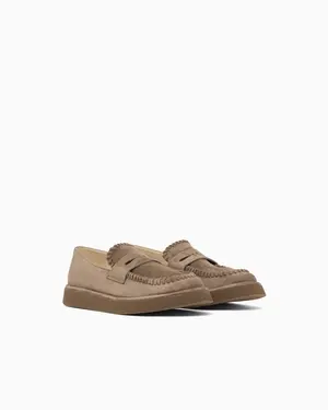 Giorgio Armani Suede Loafers - Beige