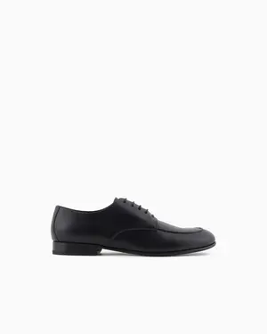 Giorgio Armani Leather Derby Shoes - Black