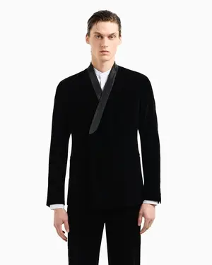 Giorgio Armani Double-breasted Velvet Jacket