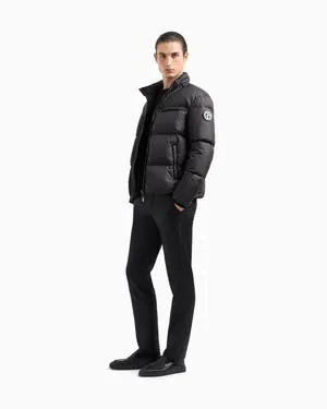 Giorgio Armani Goose-down Padded Bomber Jacket - Black