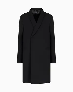 Giorgio Armani Cashmere Double-breasted Coat - Black