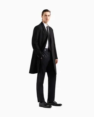 Giorgio Armani Cashmere Double-breasted Coat - Black