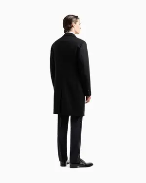 Giorgio Armani Cashmere Double-breasted Coat - Black