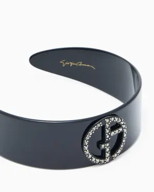 Giorgio Armani Headband With Crystal Logo