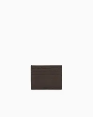 Giorgio Armani Leather Card Holder - Brown