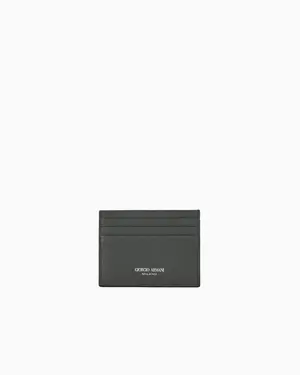 Giorgio Armani Leather Card Holder - Green