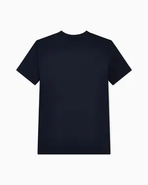 Giorgio Armani Borgonuovo 11 Crew-neck T-shirt In Pima Cotton Jersey - Blue