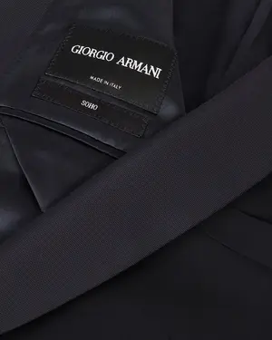 Giorgio Armani Soho Line Single-breasted Tuxedo In Wool Crêpe - Navy_blue