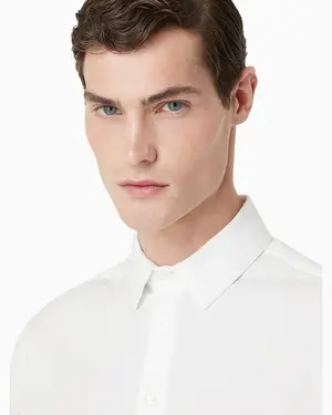 Giorgio Armani Regular-fit Cotton-seersucker Shirt - White