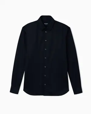 Giorgio Armani Plain-knit Cotton Interlock Shirt