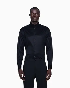 Giorgio Armani Plain-knit Cotton Interlock Shirt