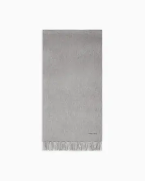 Giorgio Armani Cashmere Stole With Fringing - Grey