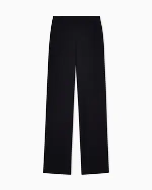 Giorgio Armani Wool Crepe Trousers - Navy Blue
