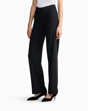 Giorgio Armani Wool Crepe Trousers - Navy Blue