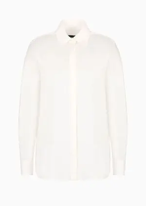 Giorgio Armani Pure Silk Charmeuse Shirt Silk White