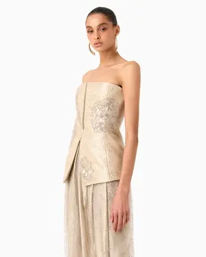 Giorgio Armani Embroidered Bustier Top