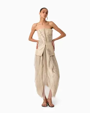 Giorgio Armani Embroidered Bustier Top