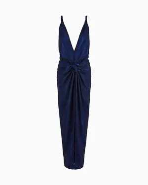 Giorgio Armani Embroidered Maxi Dress - Patterned