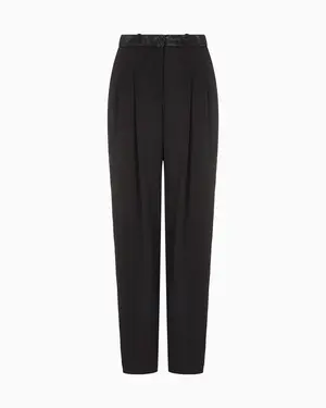 Giorgio Armani Single-darted Georgette Trousers