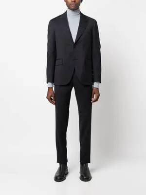 LARDINI Single-breasted Two-piece Wool Suit - Blue