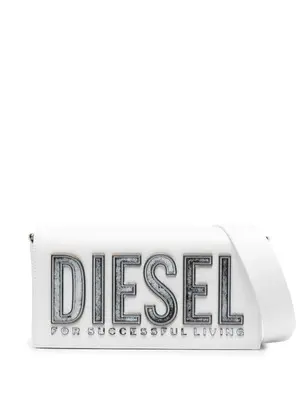 DIESEL® Logo-lettering Foldover Tote Bag - White