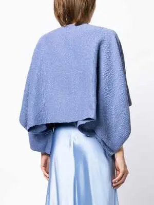 Voz Cropped Cape-style Jumper - Blue