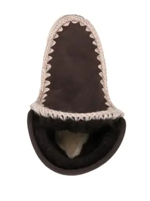 Mou Whipstitch-trim Ankle Boots - Brown