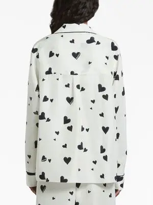 Marni Bunch Of Hearts Silk Pajama Shirt