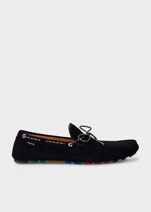 Paul Smith Suede 'springfield' Loafers - Blue