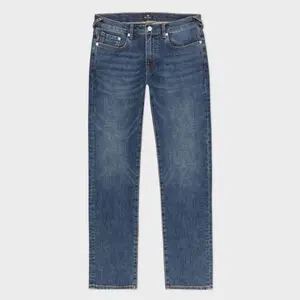 Paul Smith Tapered-Fit 'Crosshatch Stretch' Rinse Jeans Mid Wash