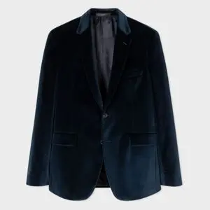 Paul Smith The Kensington - Slim-fit Navy Velvet Two-button Blazer - Navy