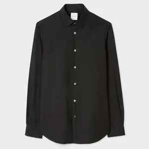 Paul Smith Tailored-fit Cotton 'artist Stripe' Cuff Shirt - Black