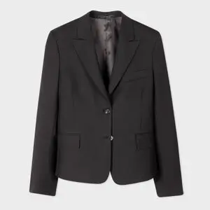 Paul Smith Cropped 'a Suit To Travel In' Wool Blazer - Black