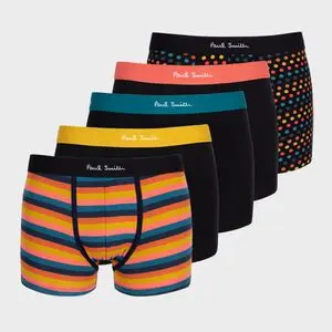 Paul Smith Organic Cotton Mixed Boxer Briefs Five Pack