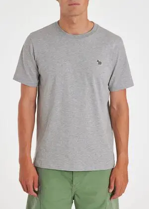 Paul Smith Marl Cotton Zebra Logo T-shirt - Grey