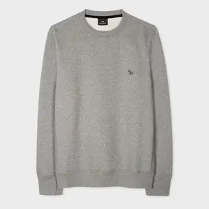 Paul Smith Cotton Zebra Logo Sweatshirt Grey Marl