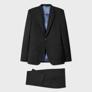 Paul Smith The Soho Tailored-fit Wool 'a Suit To Travel - Black