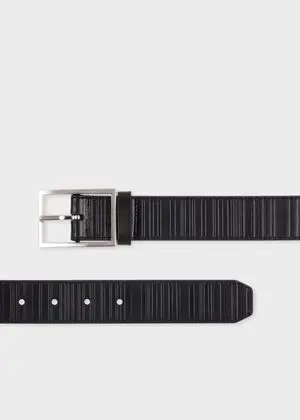 Paul Smith Shadow Stripe Leather Belt
