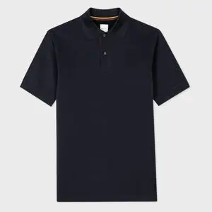 Paul Smith Cotton 'artist Stripe' Placket Polo Shirt - Blue