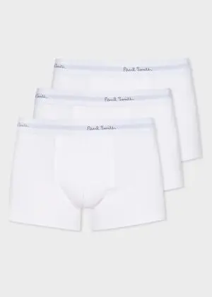 Paul Smith Organic Cotton Boxer Briefs Three Pack - White