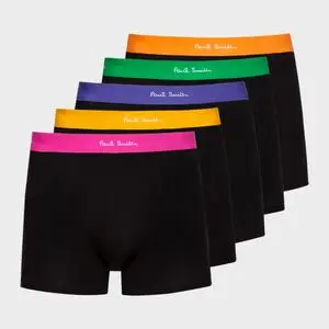 Paul Smith Long Boxer Briefs Five Pack With Multi-colour Waistbands