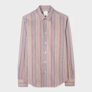 Paul Smith Slim-fit 'signature Stripe' Cotton Shirt - Multicolour