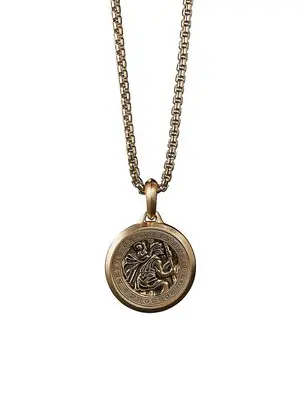 David Yurman St. Christopher Amulet In 18k Yellow 34.5mm - Gold