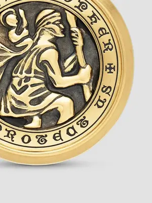 David Yurman St. Christopher Amulet In 18k Yellow 34.5mm