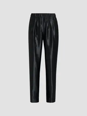 Giorgio Armani Satin Linen-silk Pants