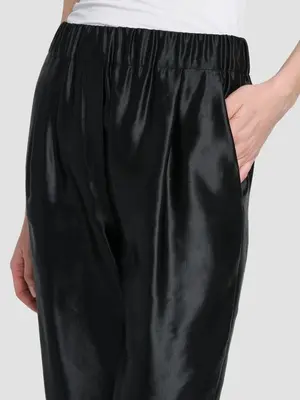 Giorgio Armani Satin Linen-silk Pants