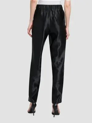 Giorgio Armani Satin Linen-silk Pants
