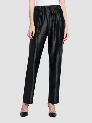 Giorgio Armani Satin Linen-silk Pants