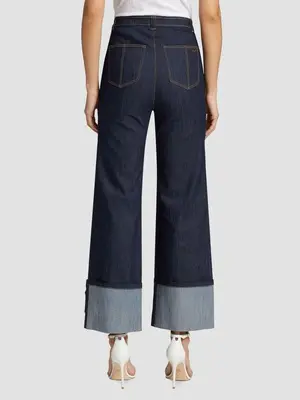 Cinq À Sept Benji Cuffed Wide-leg Jeans